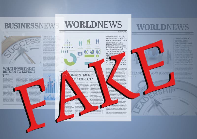 Fake text over newspaper stock illustration. Illustration of generated ...