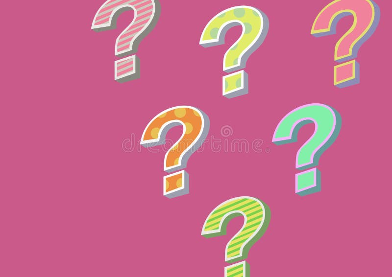 Funky Cool Colorful Question Mark Stock Illustration - Illustration of ...