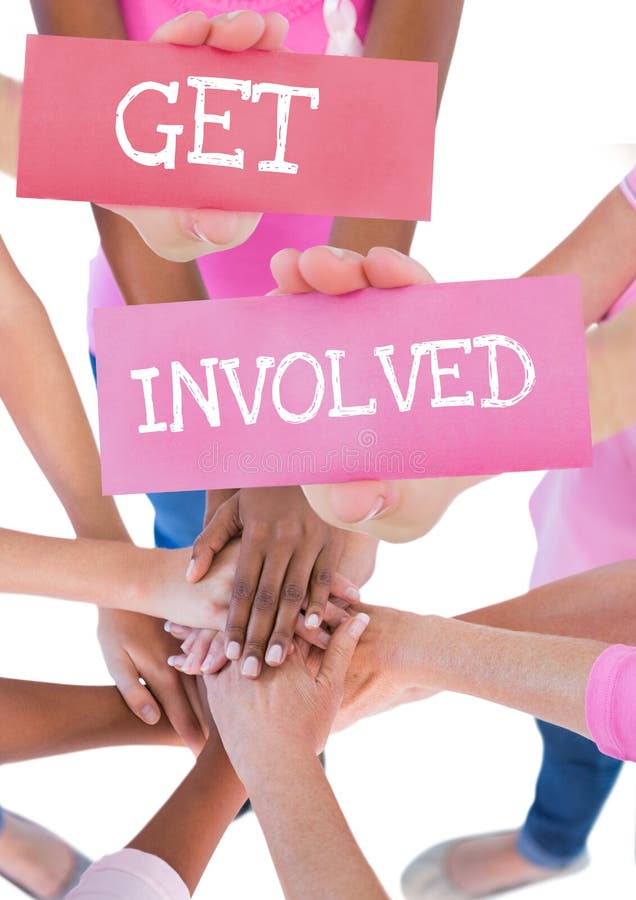 Get Involved Text and Hands Holding Card with Hands Together in a ...