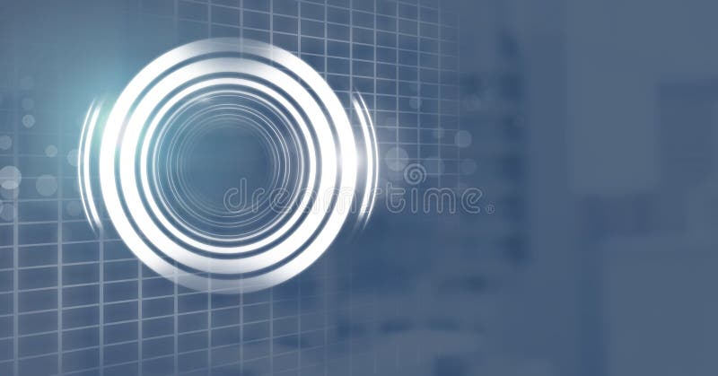 Glowing Circle Technology Interface Stock Illustration - Illustration ...