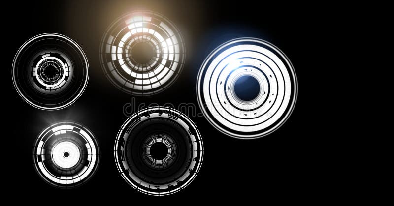 Glowing Circle Technology Interface Stock Image - Image of phenomenon ...