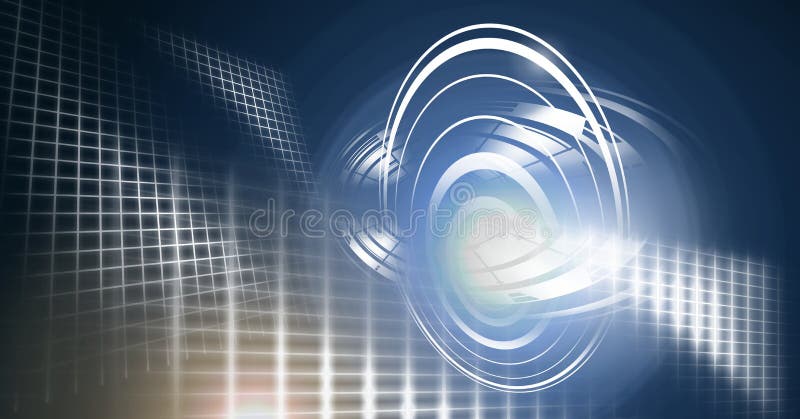 Glowing Circle Technology Interface Stock Photo - Image of glowing ...