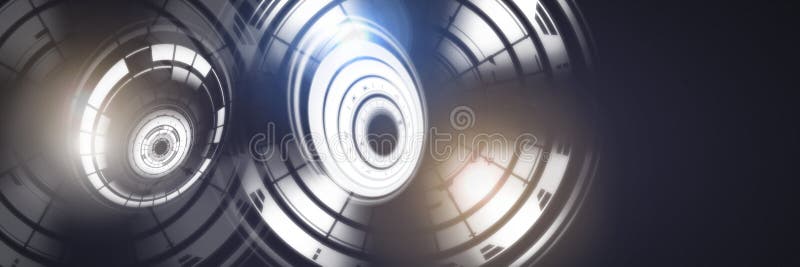 Glowing Circle Technology Interface Stock Illustration - Illustration ...