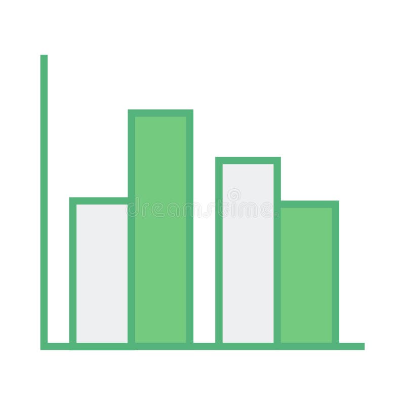 Digital Composite of Green Bar Graph Stock Illustration - Illustration ...