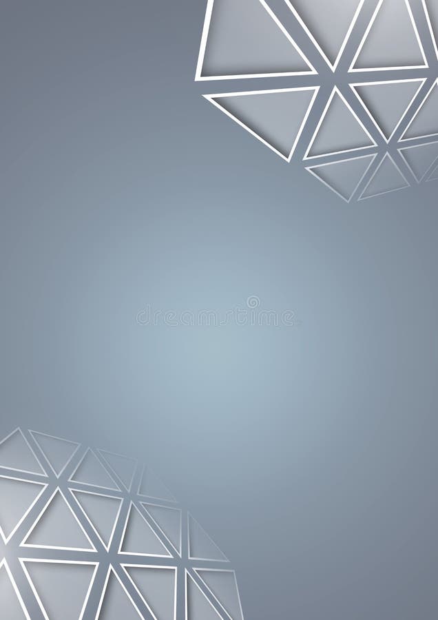 Grey Triangle Polygons with Empty Space Stock Illustration ...