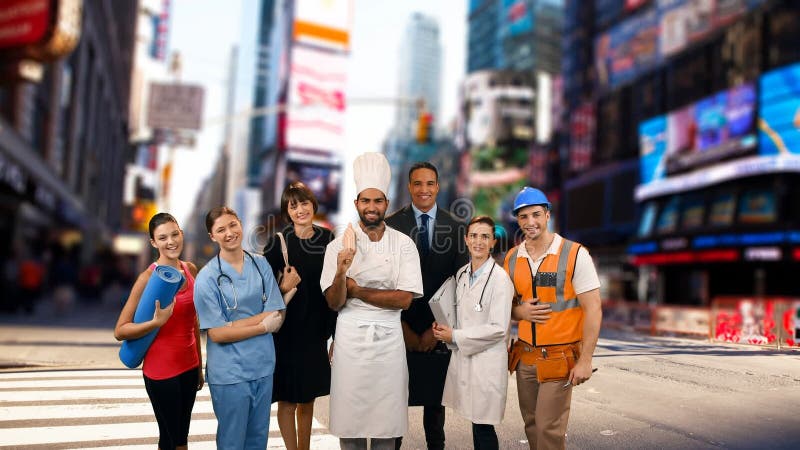 Group of People with Different Occipations Stock Video - Video of ...