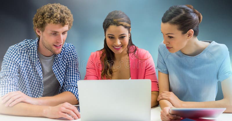 Group of People Working on Laptop Stock Photo - Image of coworkers ...