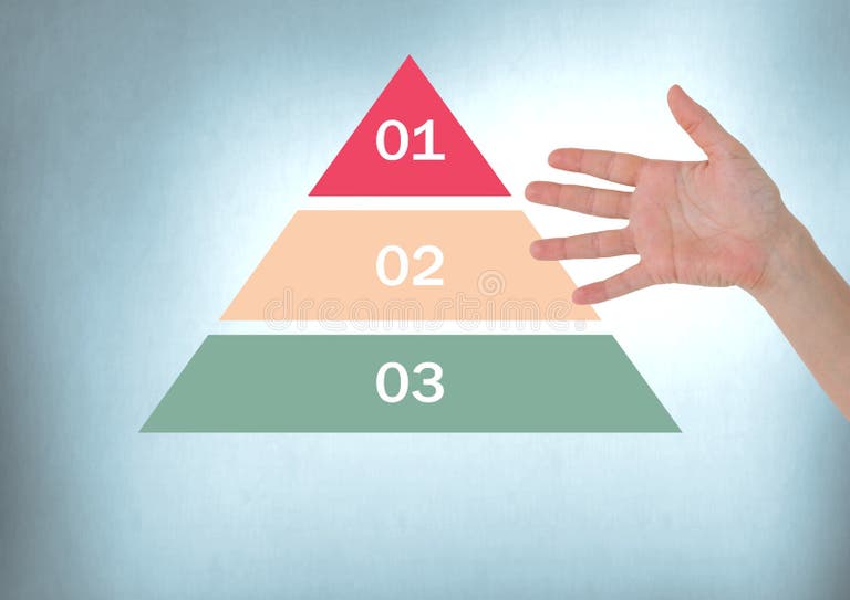 Hand Open with Colorful Chart Statistics Triangle Stock Image - Image ...