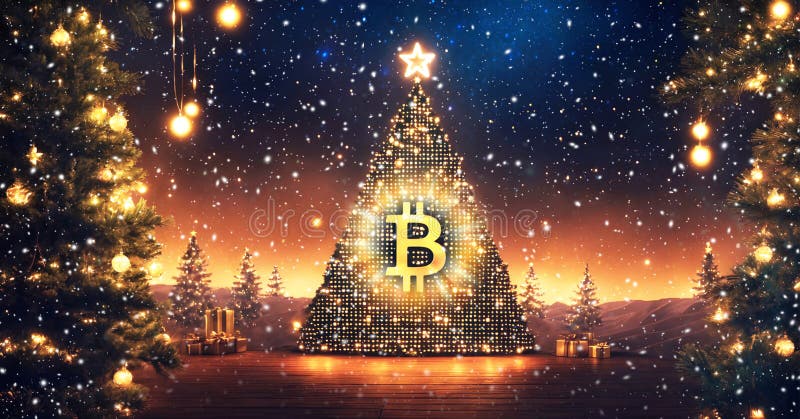 Digital Composite of Digital Composite Image of Christmas Tree with ...