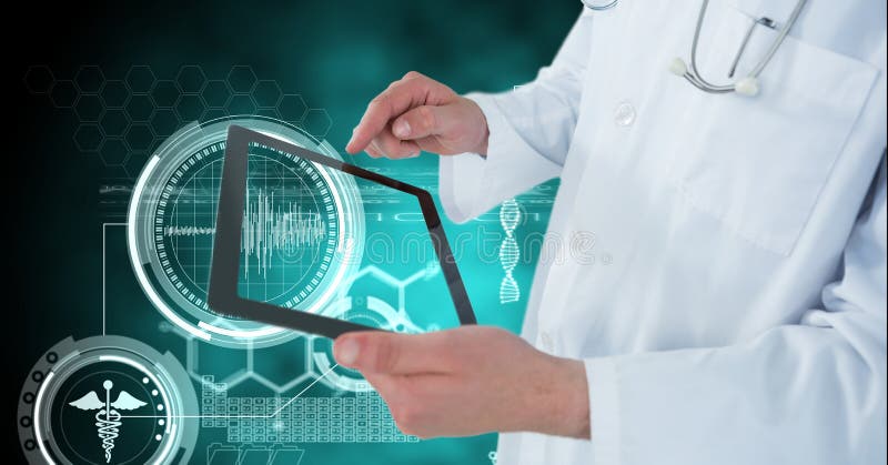 Digital Composite Image of Doctor Using Digital Tablet by Medical ...