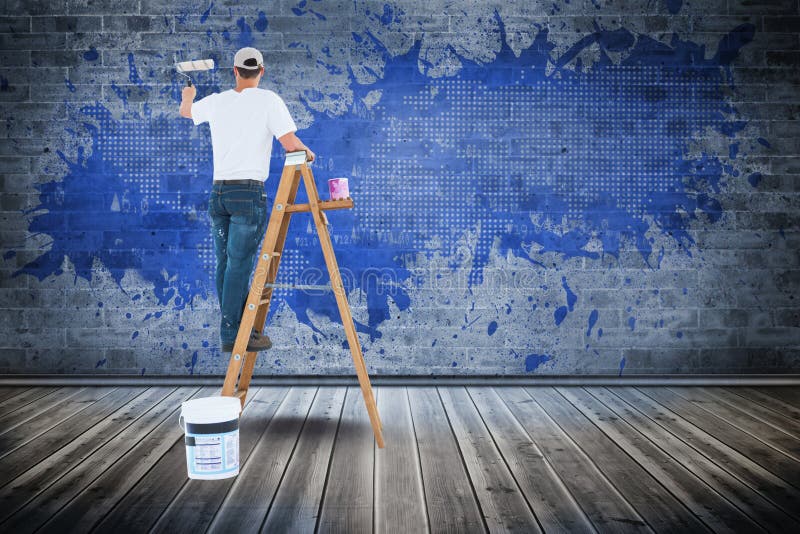 Composite, Man and Painting Project for Home Renovation As Partner for ...