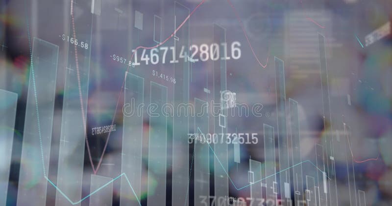 Digital Composite Image of Multiple Changing Numbers and Statistical ...