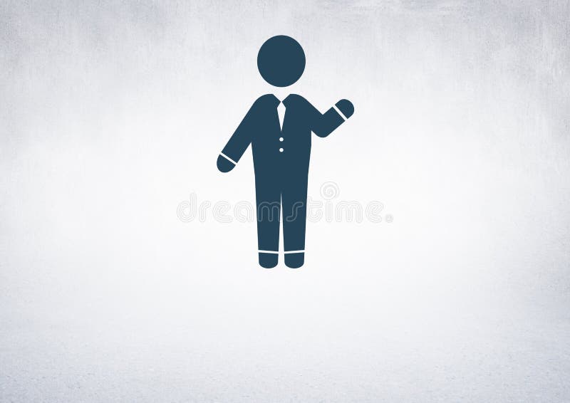 Man icon waving stock illustration. Illustration of digital - 109019069