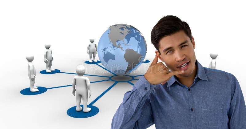 Smiling Figure Man Social Network Stock Photos - Free & Royalty-Free ...