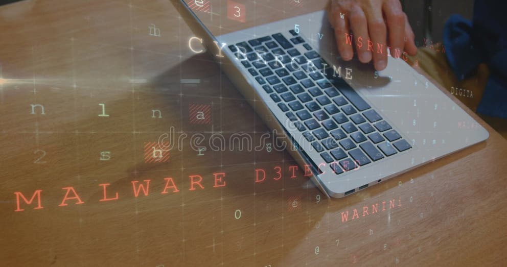 Digital Composite of a Man Working on His Laptop while Drinking Coffee ...