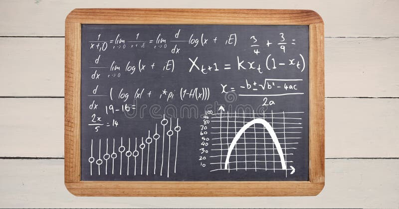 Math Equations on Blackboard Stock Illustration - Illustration of ...
