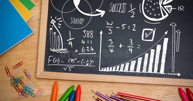 Math Strategy Success Text on Blackboard Stock Image - Image of physics ...