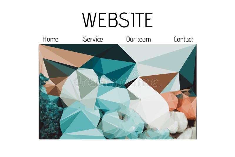 Minimalist Website Interface Stock Illustration - Illustration of ...