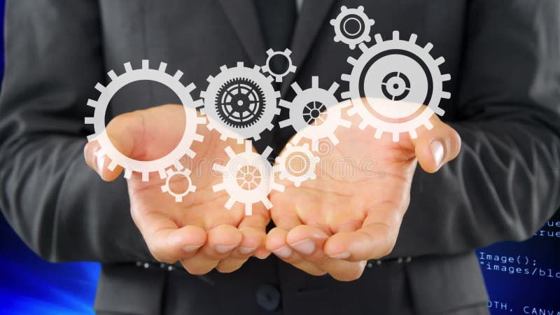 A Man is Holding a Gear in His Hands Stock Video - Video of chrome ...