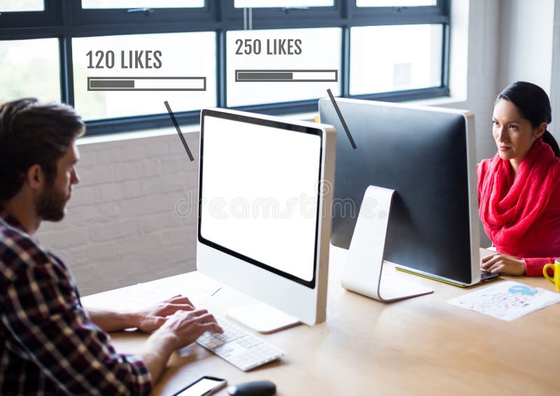 People Computers Likes Status Bars Stock Photos - Free & Royalty-Free ...