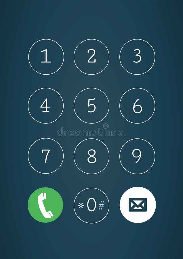 Phone keyboard interface stock illustration. Illustration of landline ...