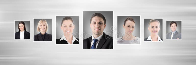 Portrait Profiles of Different People Stock Photo - Image of business ...