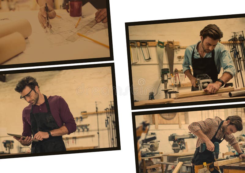 Professional Woodwork Collage Stock Photo - Image of ethnicity ...