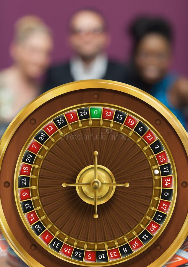 ROulette Wheel and People in Background Stock Image - Image of black ...