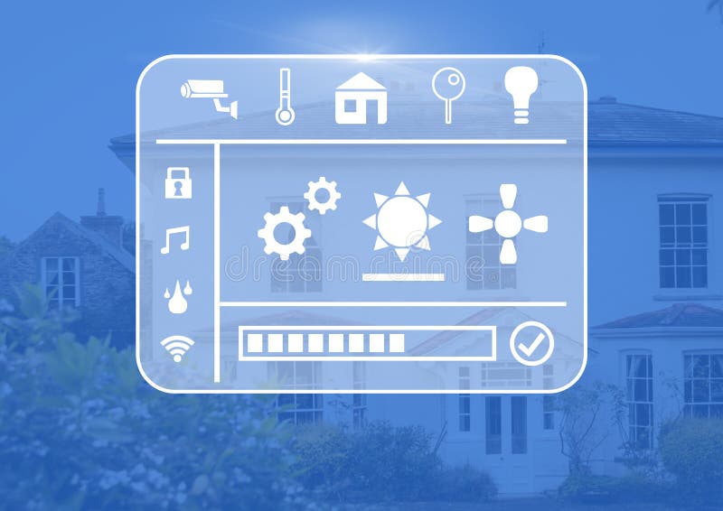 Smart Home Interface at Home Stock Photo - Image of light, effect ...