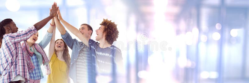 Teamwork Transition with People Joining Hands Stock Photo - Image of ...