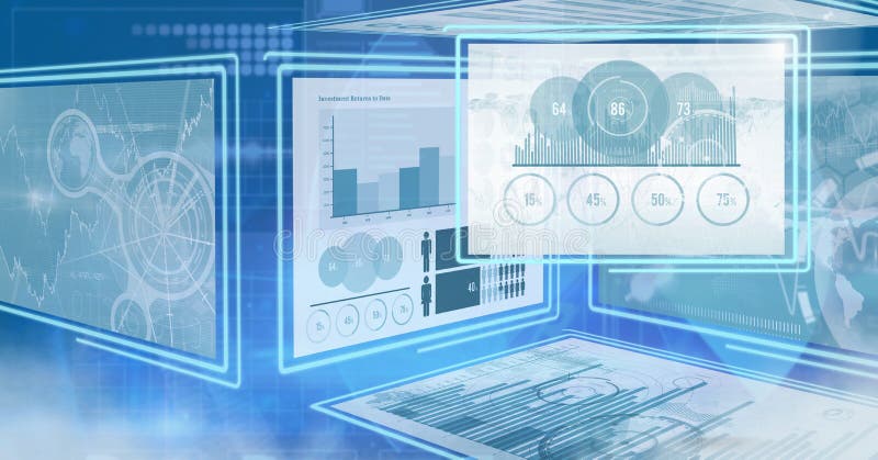 Technology Interface Panels Stock Illustration - Illustration of ...