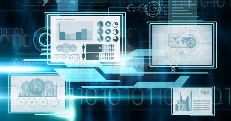Technology Interface Panels Stock Illustration - Illustration of growth ...