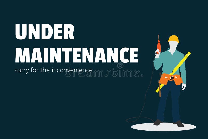 Maintenance Against Tools and Notepad on Wooden Background Stock ...