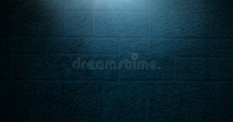 Vignette and Light on Blue Brick Wall Background Stock Image - Image of ...