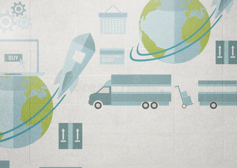 World Business Graphics with Bright Background Stock Photo - Image of ...