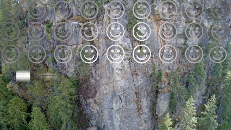 Digital Composition of Rows of Multiple Smiling Face Emojis Against ...