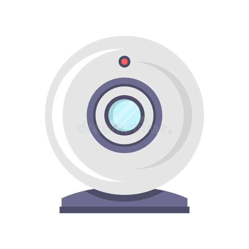 Digital Computer Camera Design Vector Illustration. Webcam Cyberspace ...