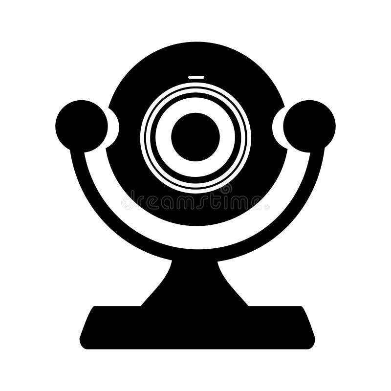 Digital Computer Camera Icon Stock Illustration - Illustration of focus ...