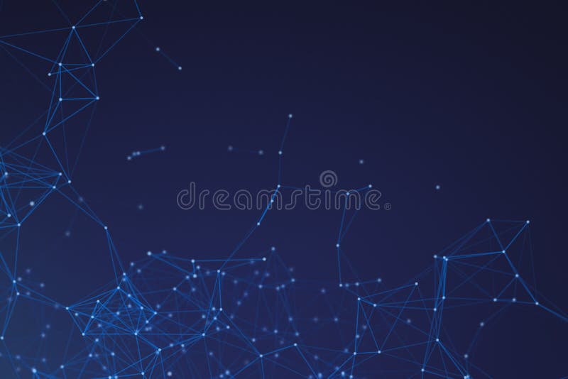 Digital Computer Data and Network Connection Triangle Lines and Stock ...