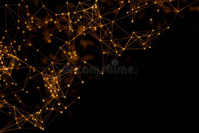 Digital Computer Data And Network Connection Triangle Lines And Stock Illustration