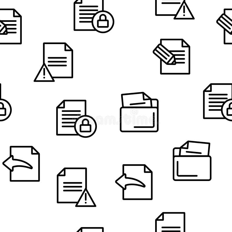 Digital, Computer Documents, File Vector Linear Icons Set Stock Vector ...