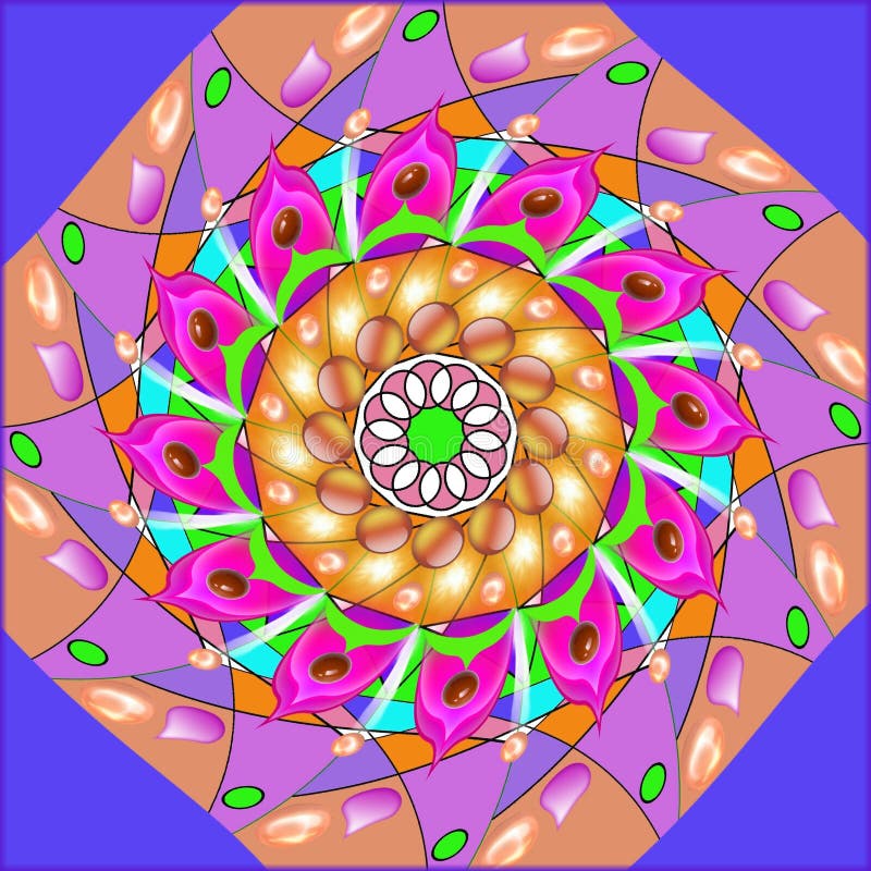 Illusion of Rotation Wavy Movement. Abstract Blue Stock Vector ...