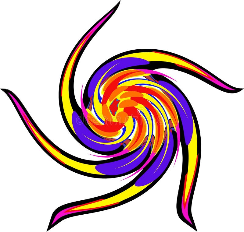 Abstraction Decorative Spiral in a Bright Colors Stock Illustration ...