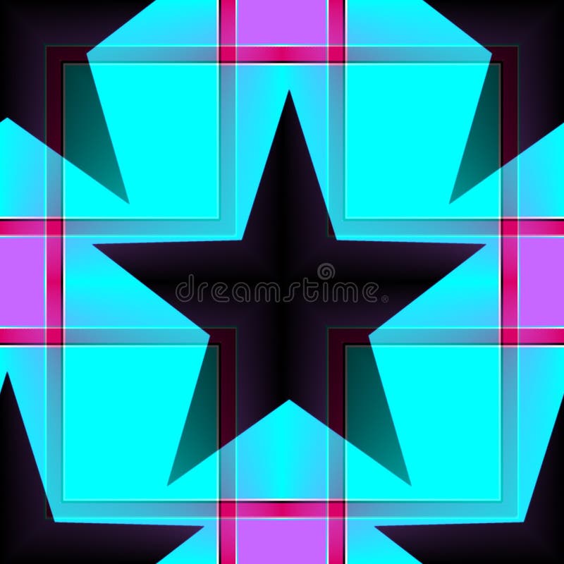 Seamless Geometric Pattern with a Five-pointed Stars in a Blue ... Seamless Geometric Pattern with a Five-pointed Stars in a Blue ...
