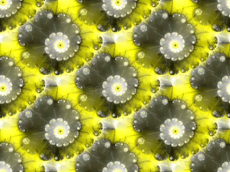 Seamless Fractal Pattern in a Translucent Yellow Colors Stock ...