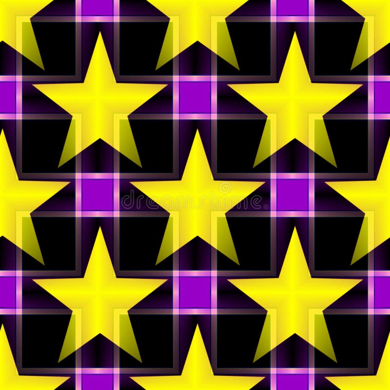 Seamless Pattern with a Five-pointed Stars in a Translucent Colors ...