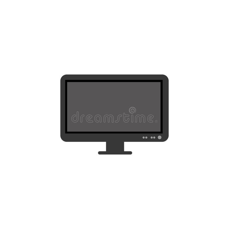 Digital Computer Icon Flat Design Stock Vector - Illustration of ...