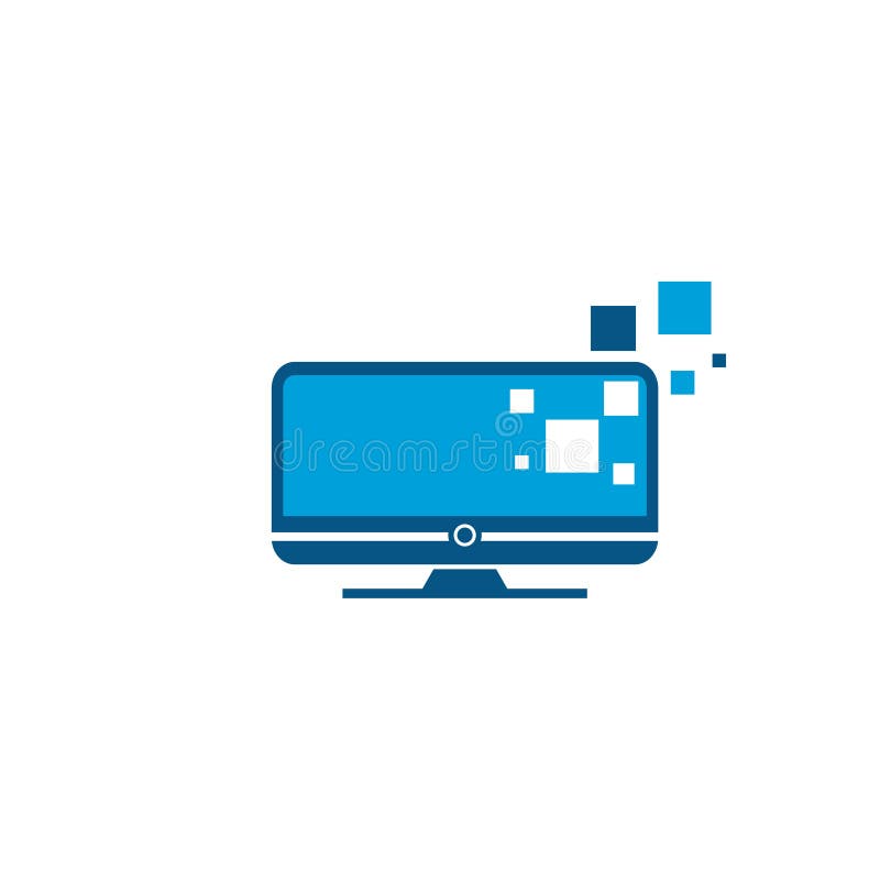 Digital Computer Logo Template. Computer Service Logo Design Isolated ...
