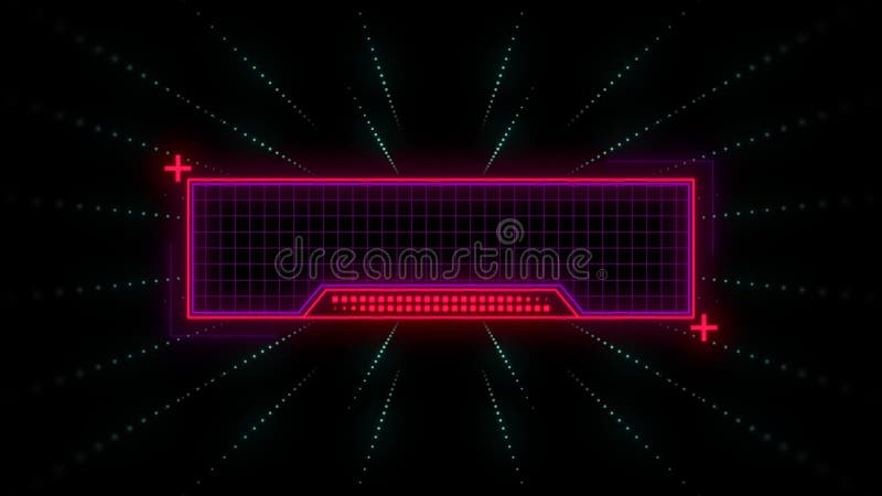 Digital Computer Screen with HUD Elements Stock Footage - Video of ...