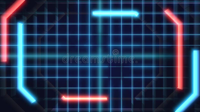 Digital Computer Screen with Lines and Grid Stock Video - Video of ...